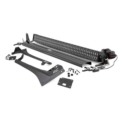 LED Light Kit | Windshield Mount | 50" BLK Dual Row | Jeep Gladiator JT ...